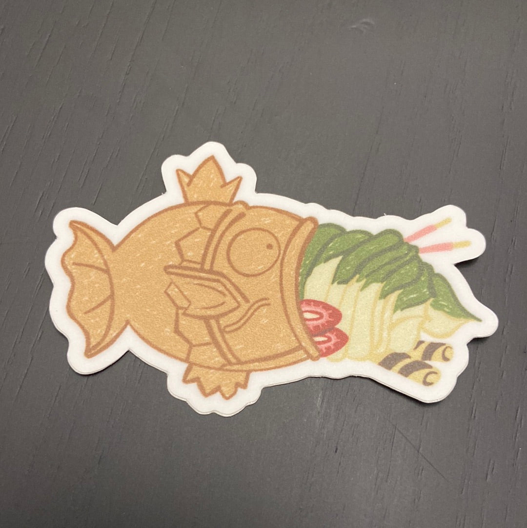 Magikarp Taiyaki Vinyl Sticker — San José Made