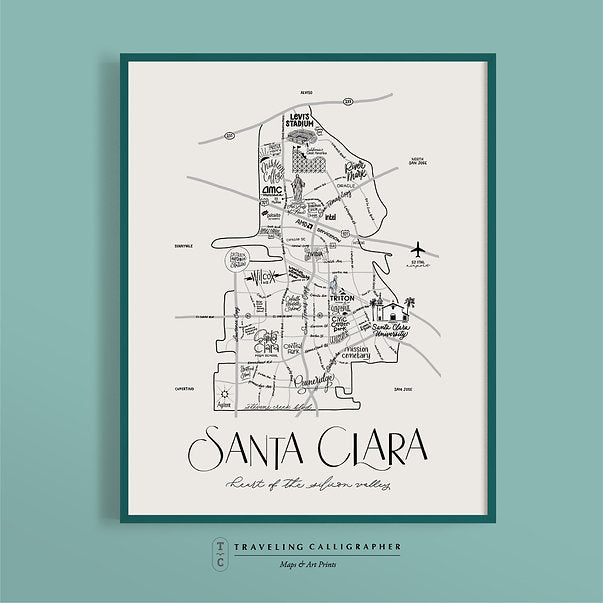 Santa Clara Map Print — San José Made