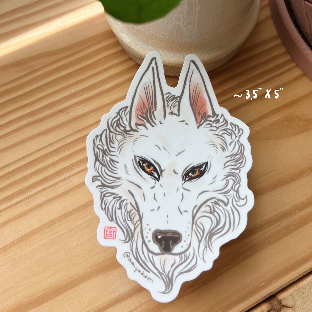 White Wolf Sticker — San José Made