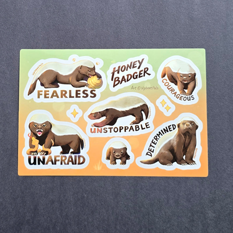 Honey Badger Sticker Sheet — San José Made
