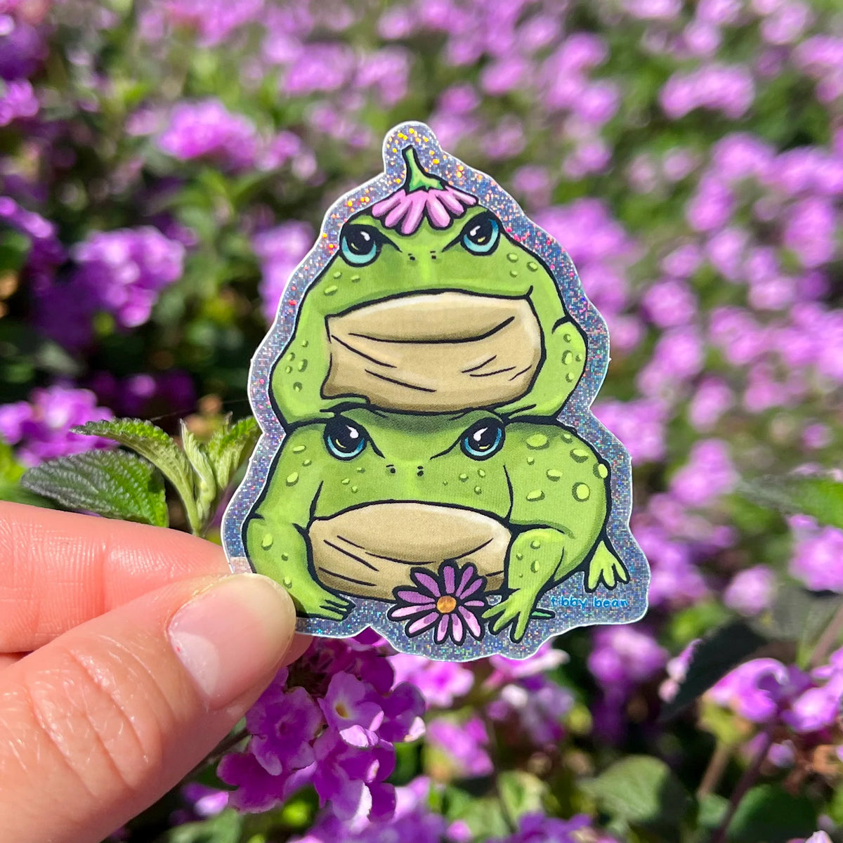 Holographic stacking toad sticker — San José Made
