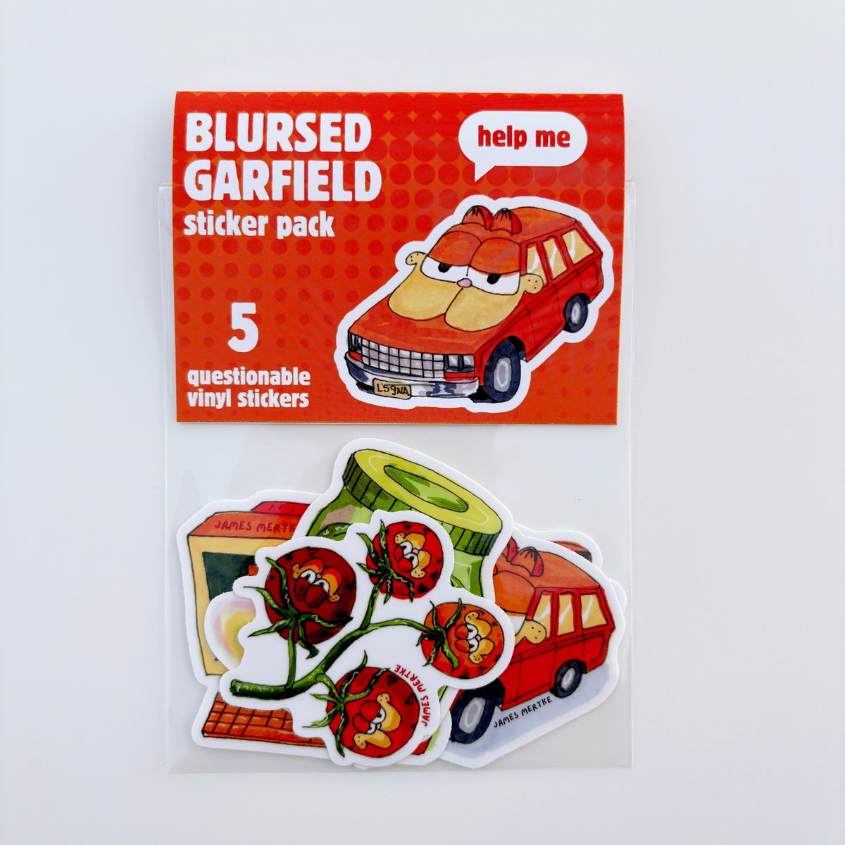 Blursed Garfield Sticker Pack — San José Made
