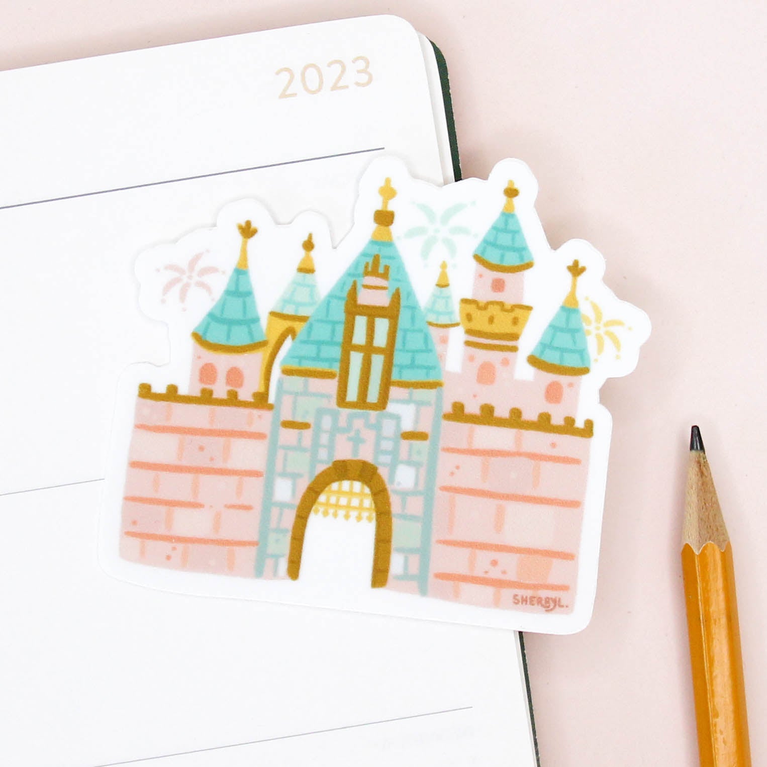 Magical Pink Castle Sticker — San José Made