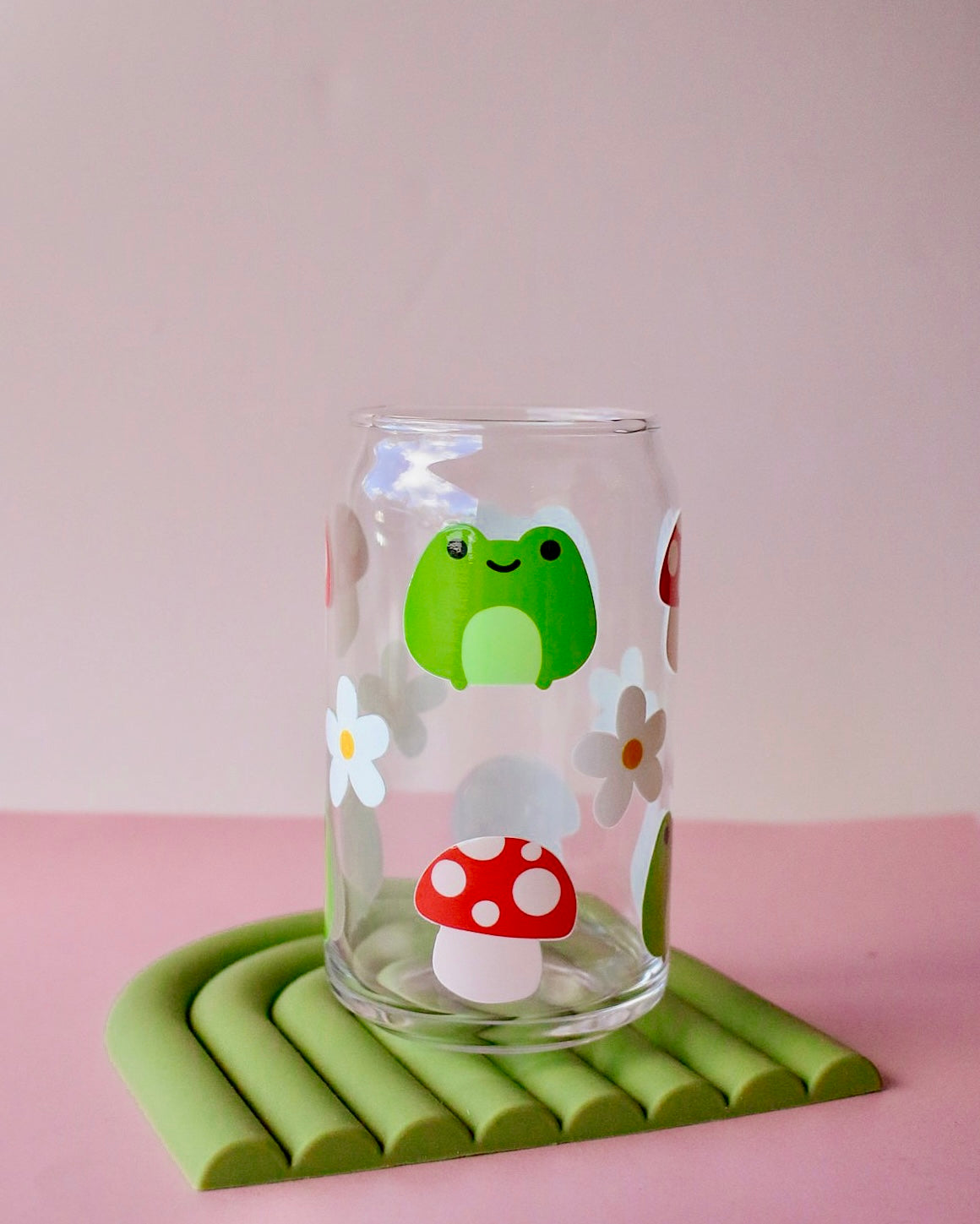 Frog + Mushroom Glass Cup — San José Made