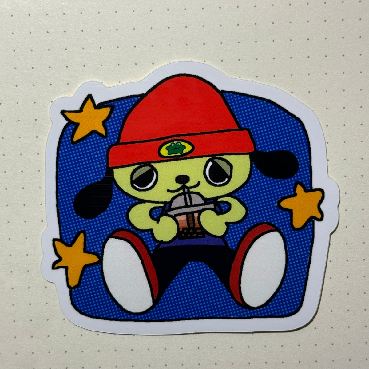Parappa The Rapper with boba sticker — San José Made