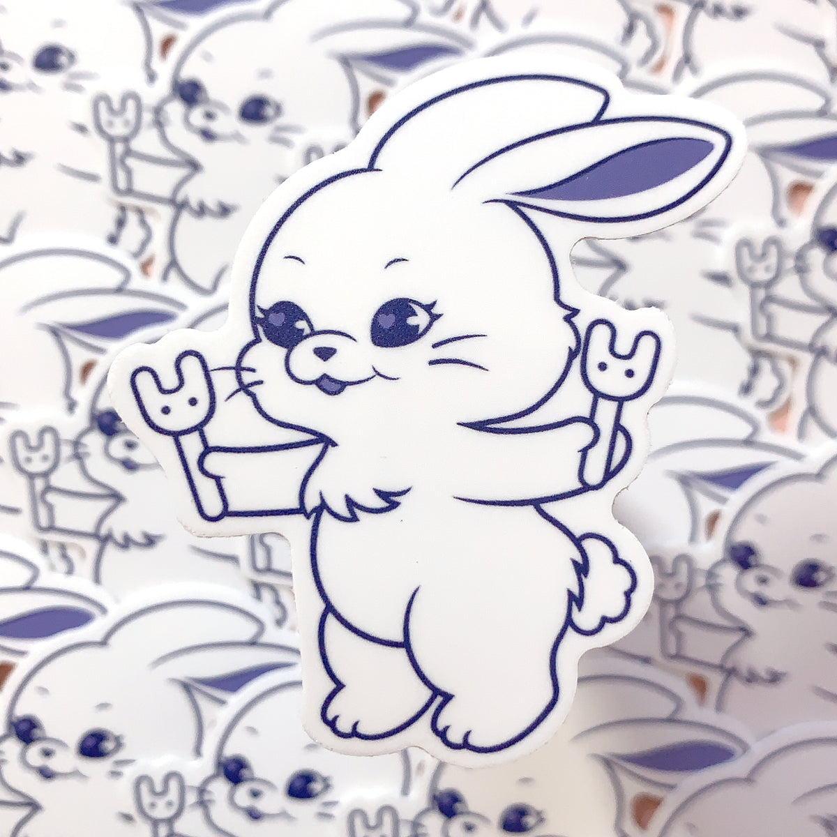 [WATERPROOF] NEWJEANS Bunny Tokki Lightstick Logo Vinyl Sticker Decal ...