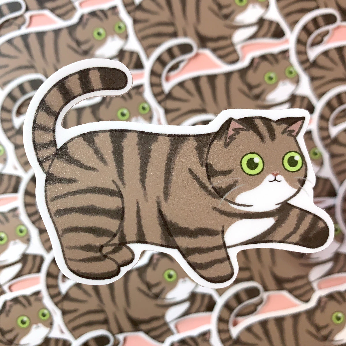 [WATERPROOF] Oh Lawd He Comin Cat Meme Vinyl Sticker Decal — San José Made