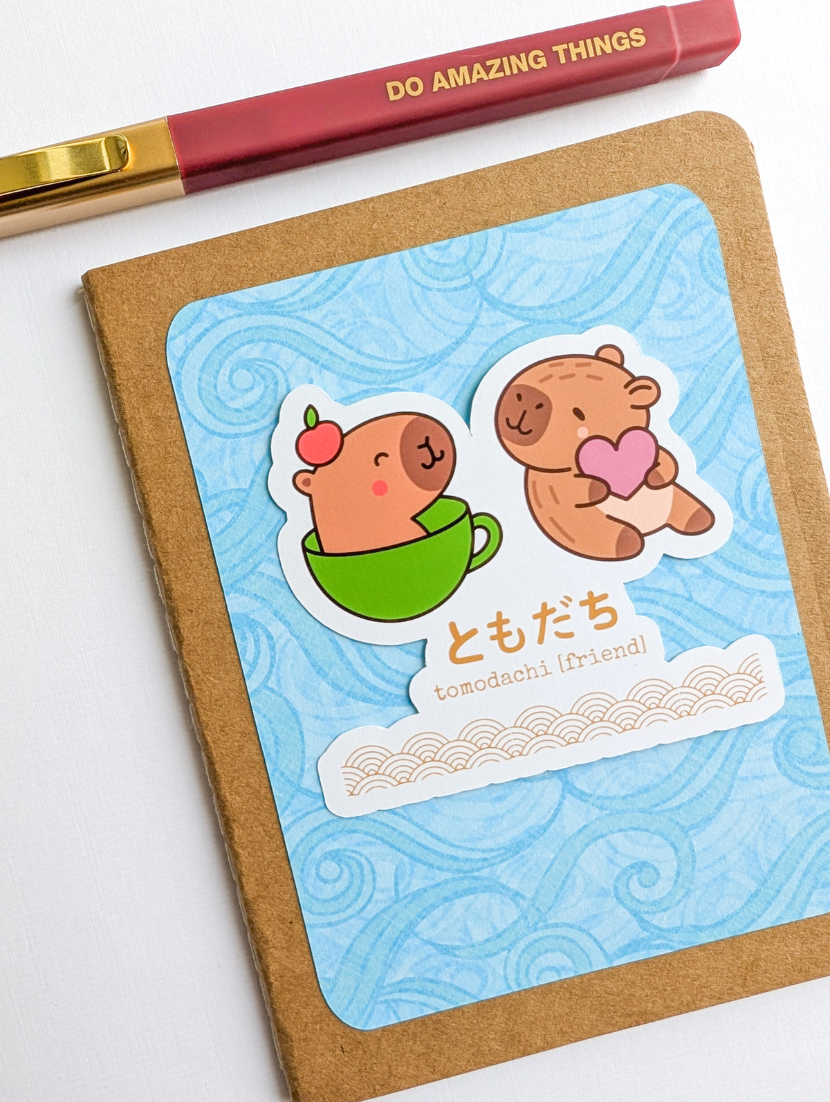 Capybara Friend | Handcrafted Notebook Pen Set — San José Made
