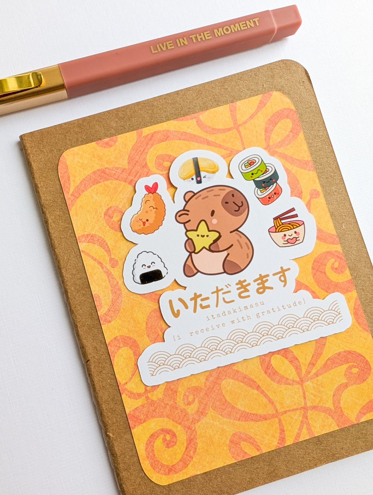 Capybara Thankful | Handcrafted Notebook Pen Set — San José Made