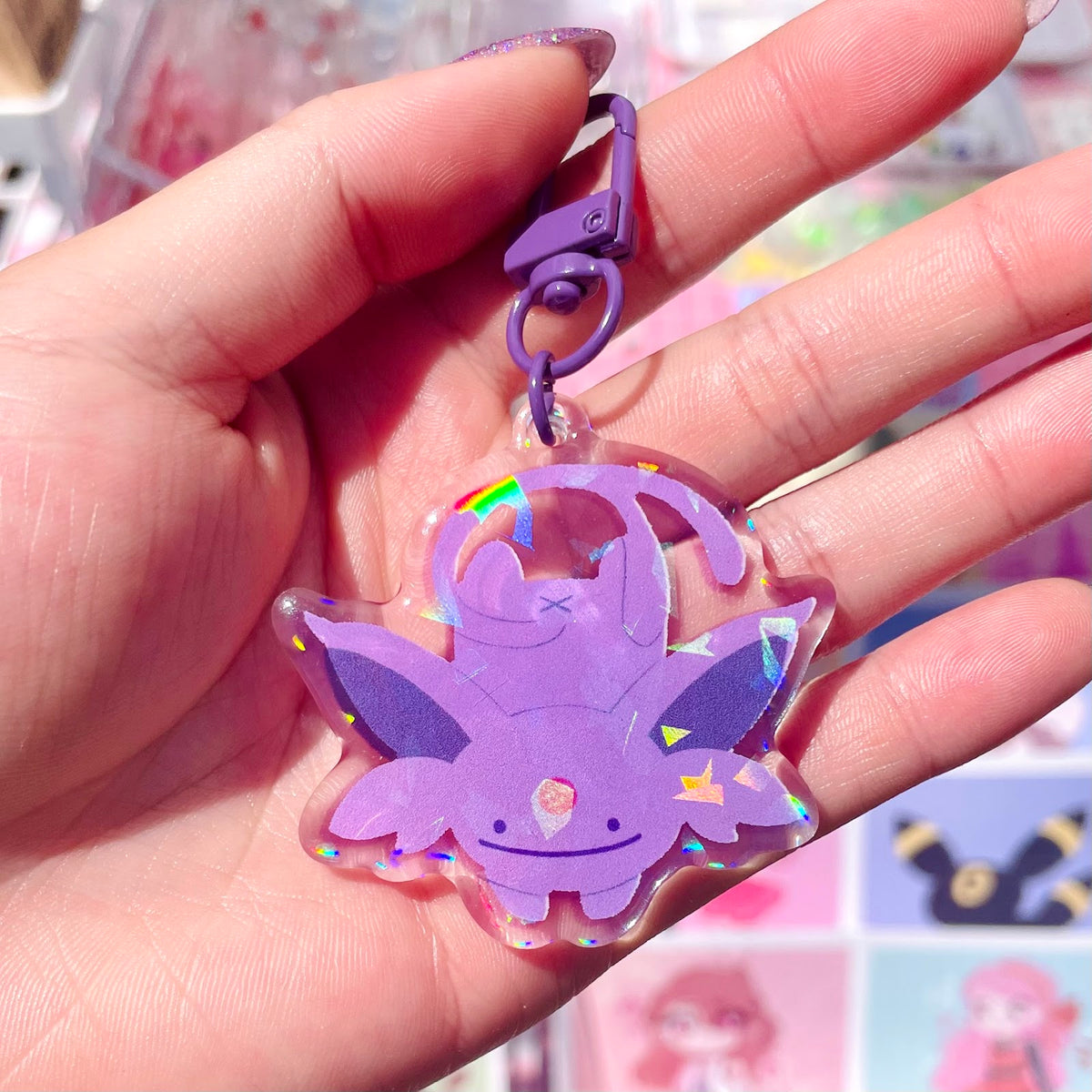 Espeon Acrylic Charm Keychain — San José Made