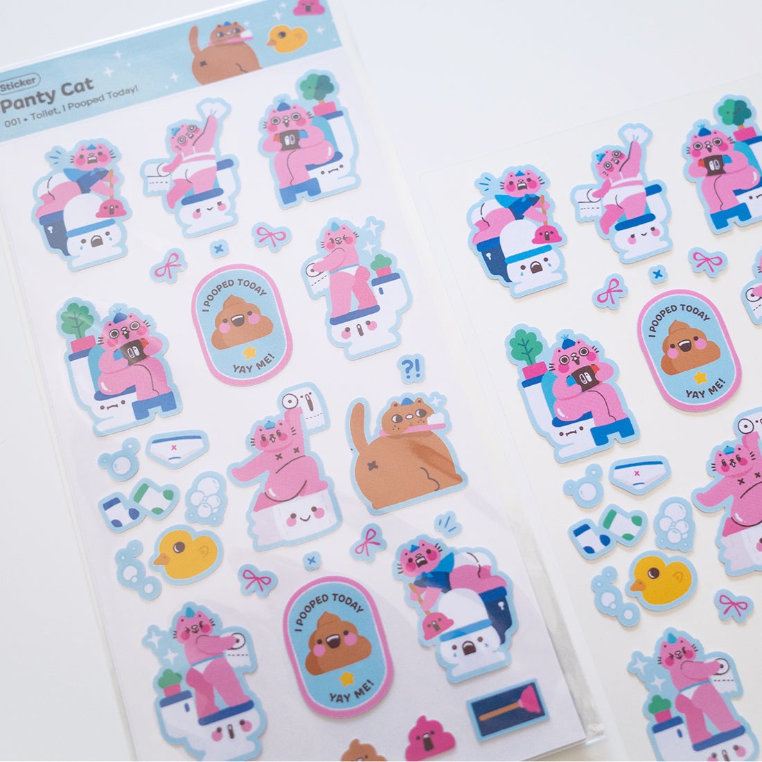 Toilet, I Pooped Today! Sticker Sheet — San José Made
