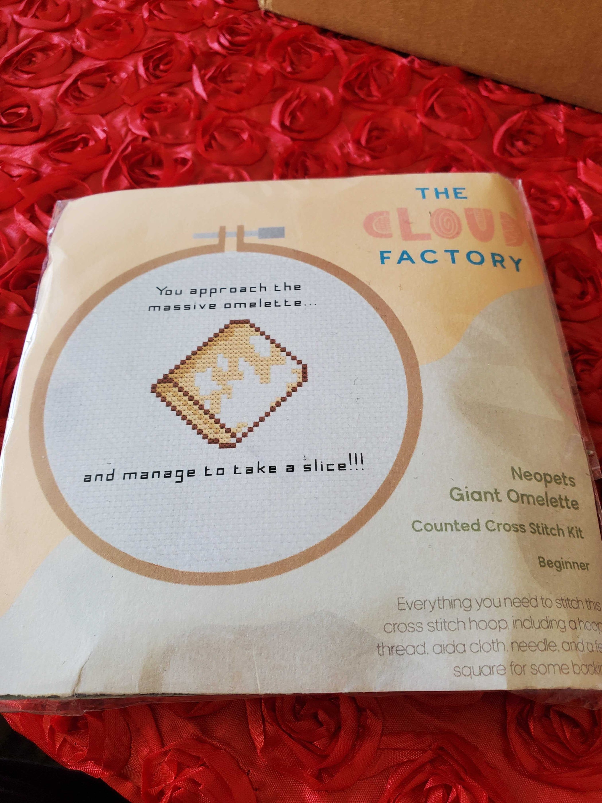 Neopets Giant Omelette - DIY Cross Stitch Kit — San José Made