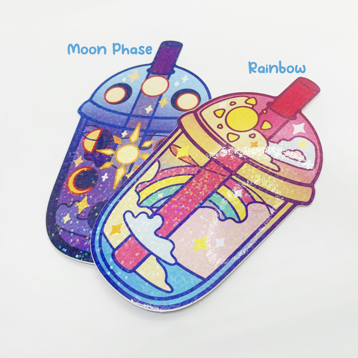 Moon Phase Boba Sticker — San José Made