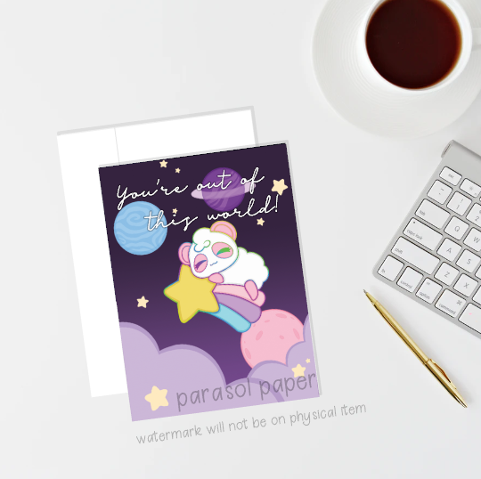 Shooting Star Pandy Greeting Card — San José Made