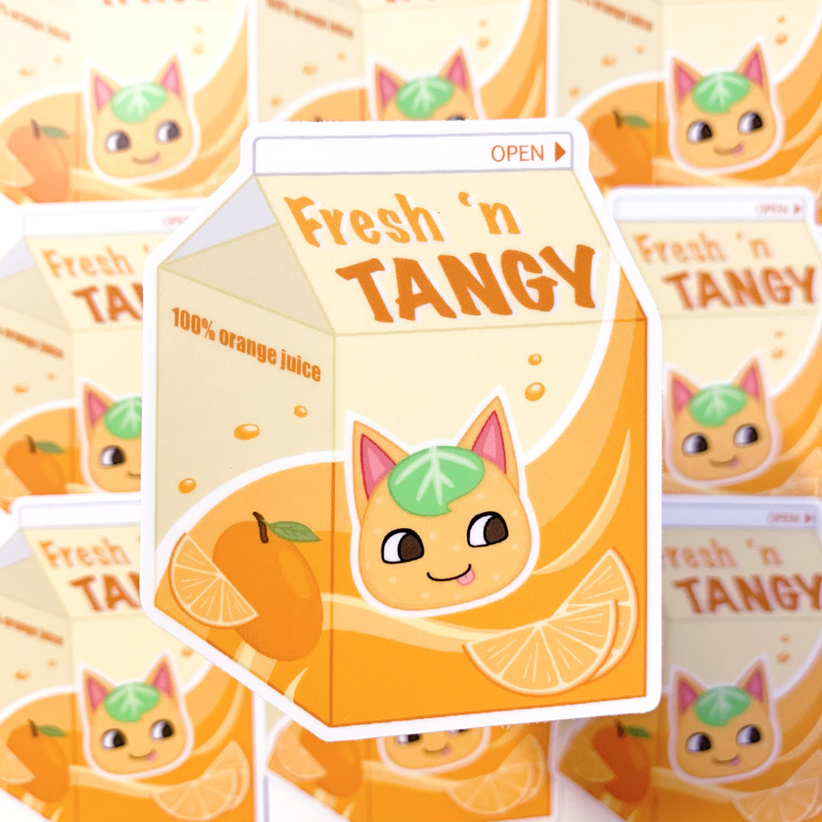 Tangy Orange Juice Vinyl Sticker Decal — San José Made