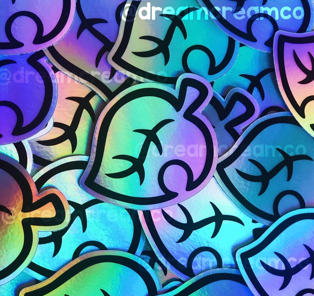 Animal Crossing Holographic Leaf Sticker — San José Made