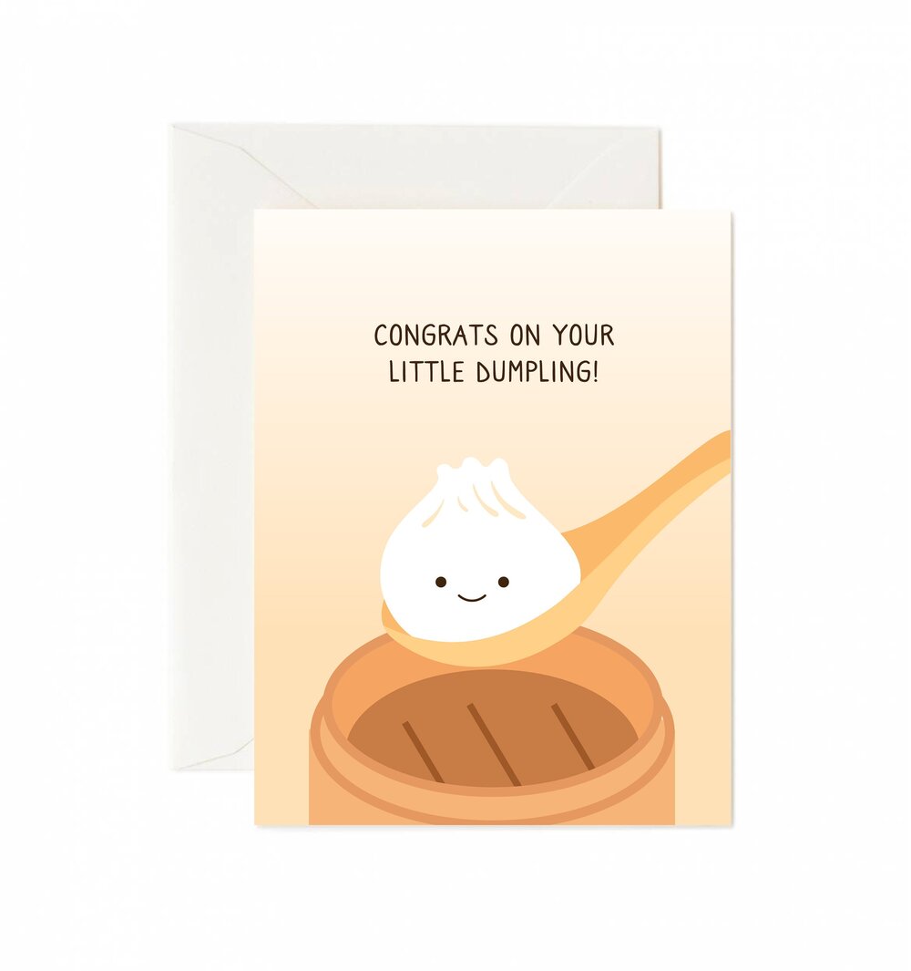 Congrats on your Little Dumpling! Greeting Card — San José Made