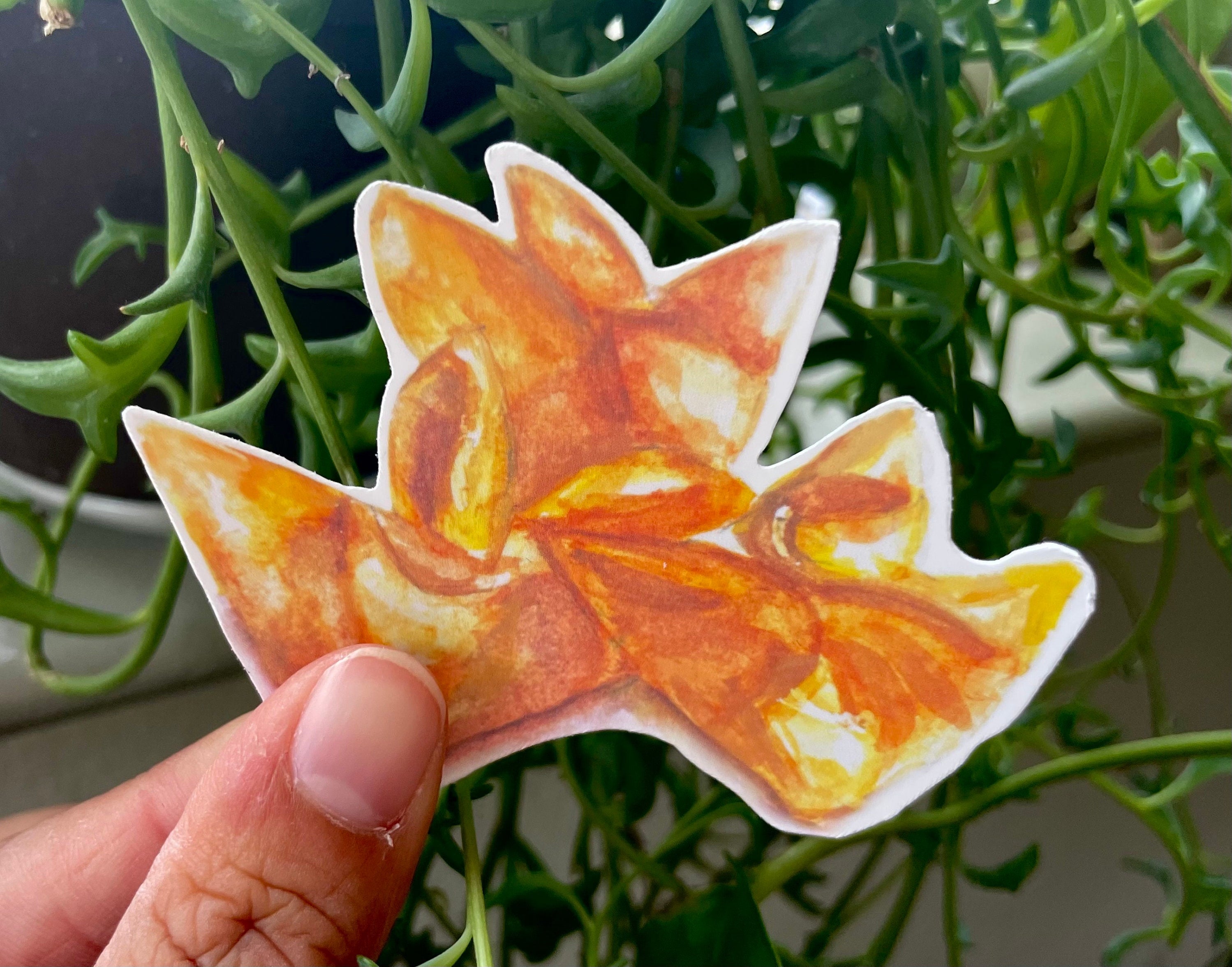Crab Rangoon Watercolor Glossy Vinyl Sticker | Cream Cheese Wonton Sti ...