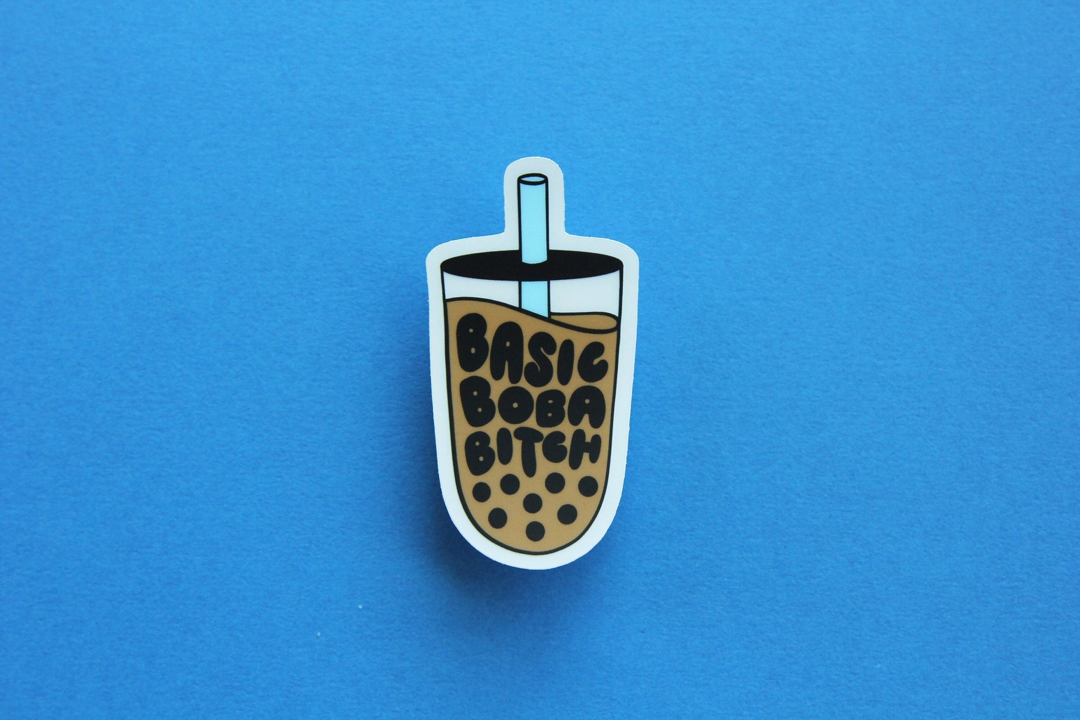 Basic Boba Bitch Sticker (Clear) — San José Made