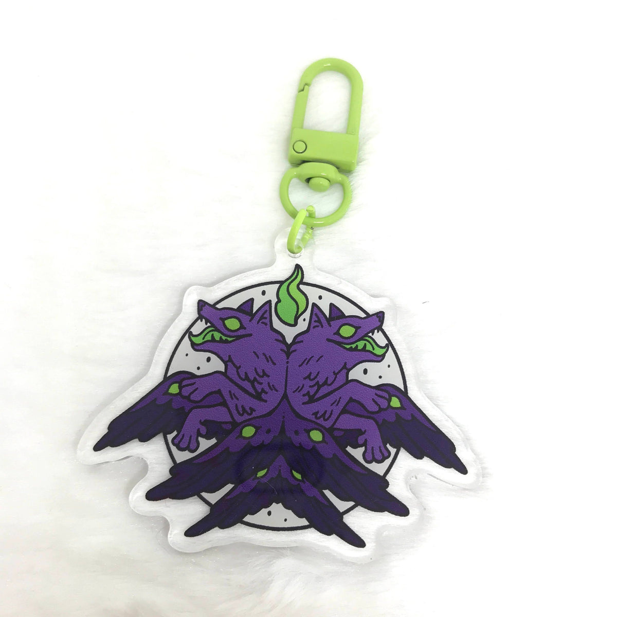 Genderqueer Wolf Angel Keychain — San José Made