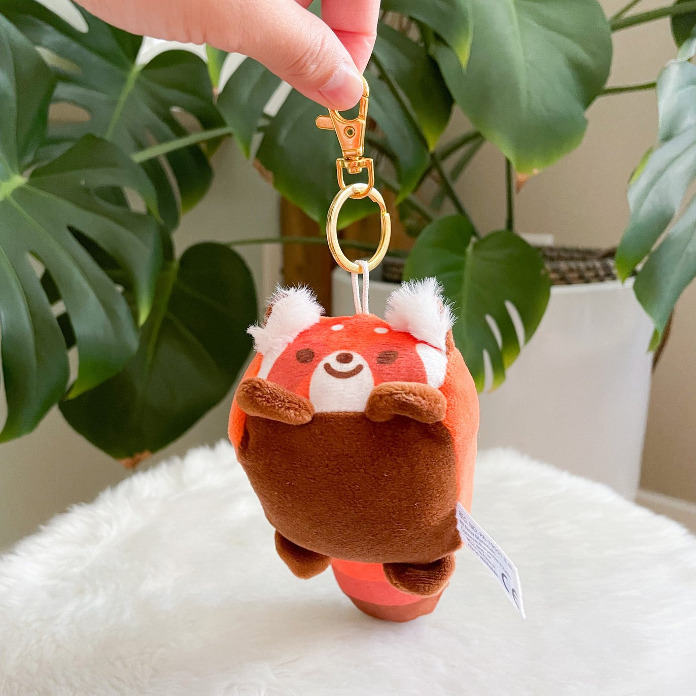 Super Fluffy Red Panda Keychain Plushie — San José Made