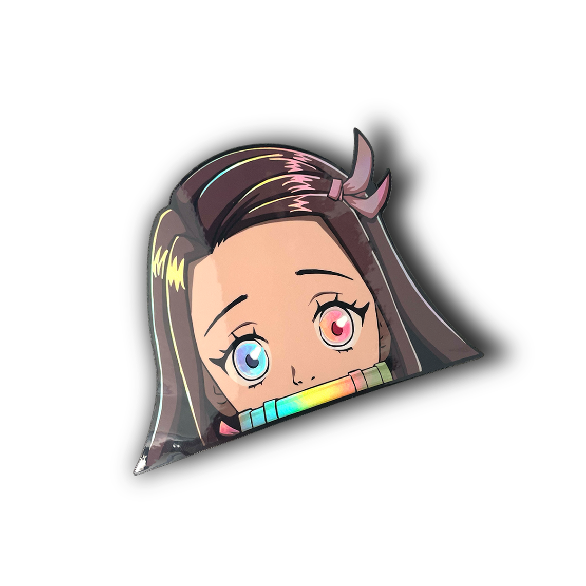 Holographic Demon Slayer Nezuko Peeker Sticker — San José Made